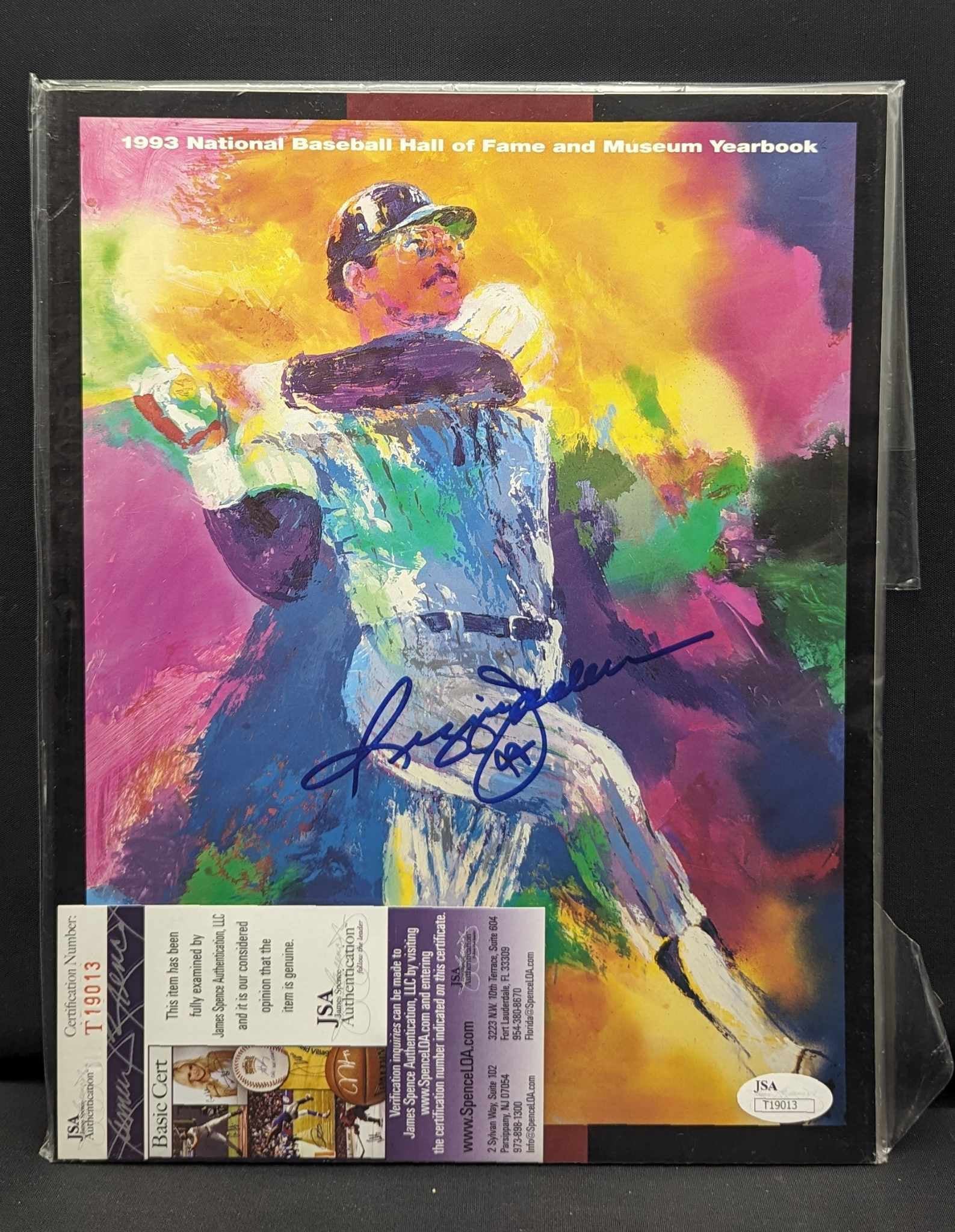 Reggie Jackson signed 1993 Hall of Fame Program. JSA certified. New ...