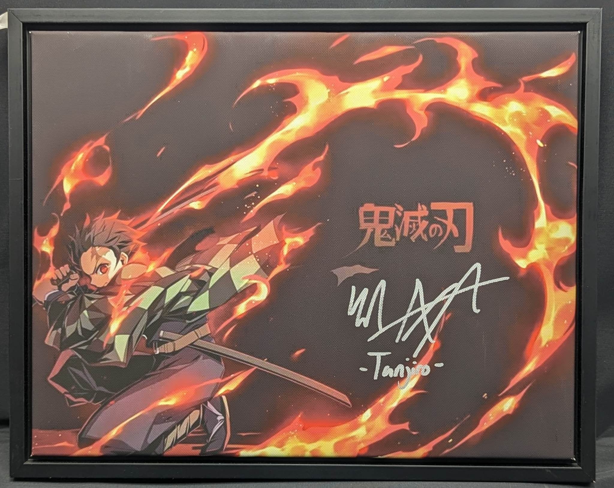 Zach Aguilar signed 11x14 canvas. JSA certified. Tanjiro Demon Slayer ...