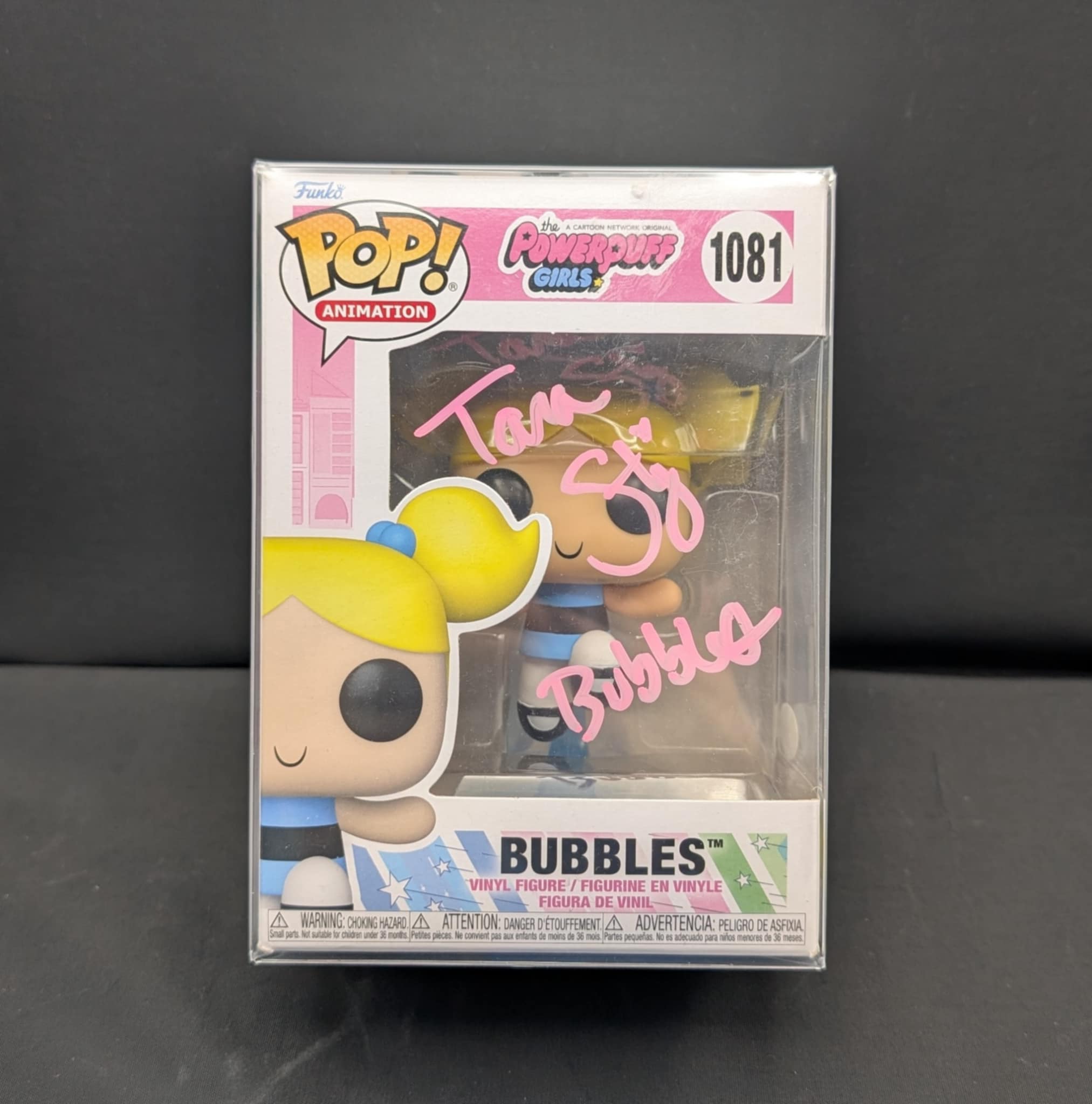 Tara Strong signed Bubbles pop 1081 . JSA certified. Powerpuff girls ...