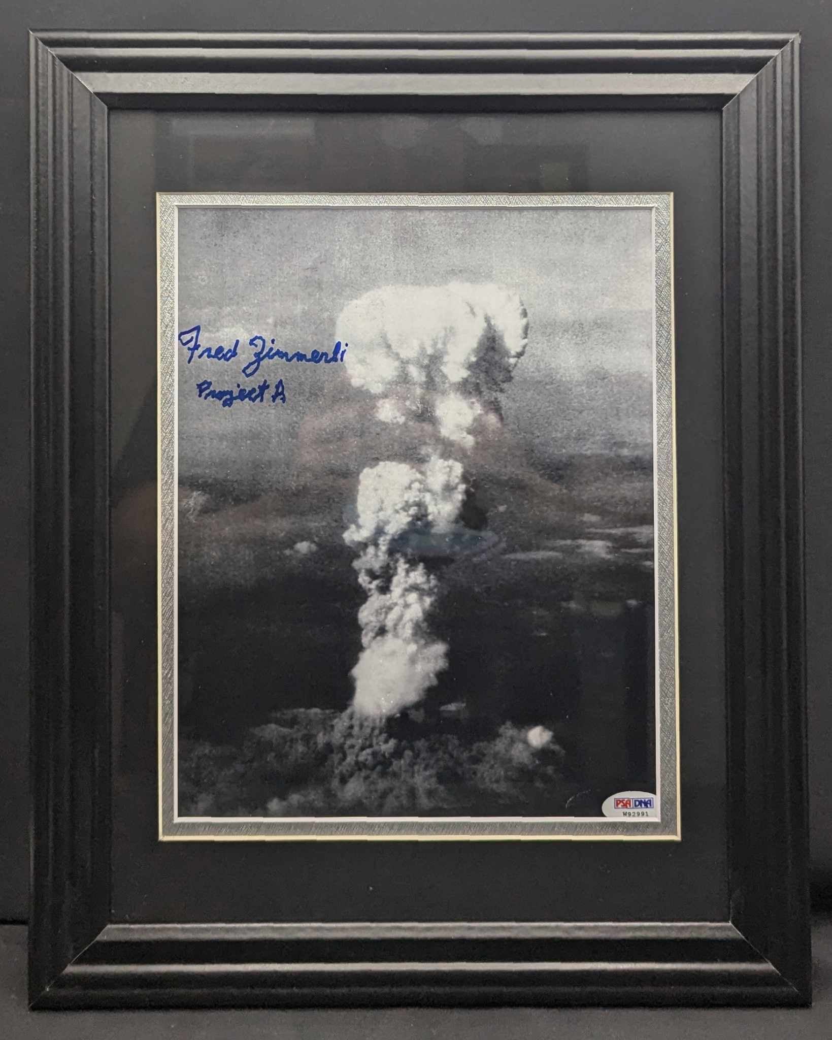 Fred Zimmerli signed photo, 11x14 framed. member of Project A ...