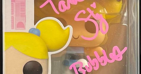 Tara Strong signed Bubbles pop . JSA certified. Powerpuff girls ...