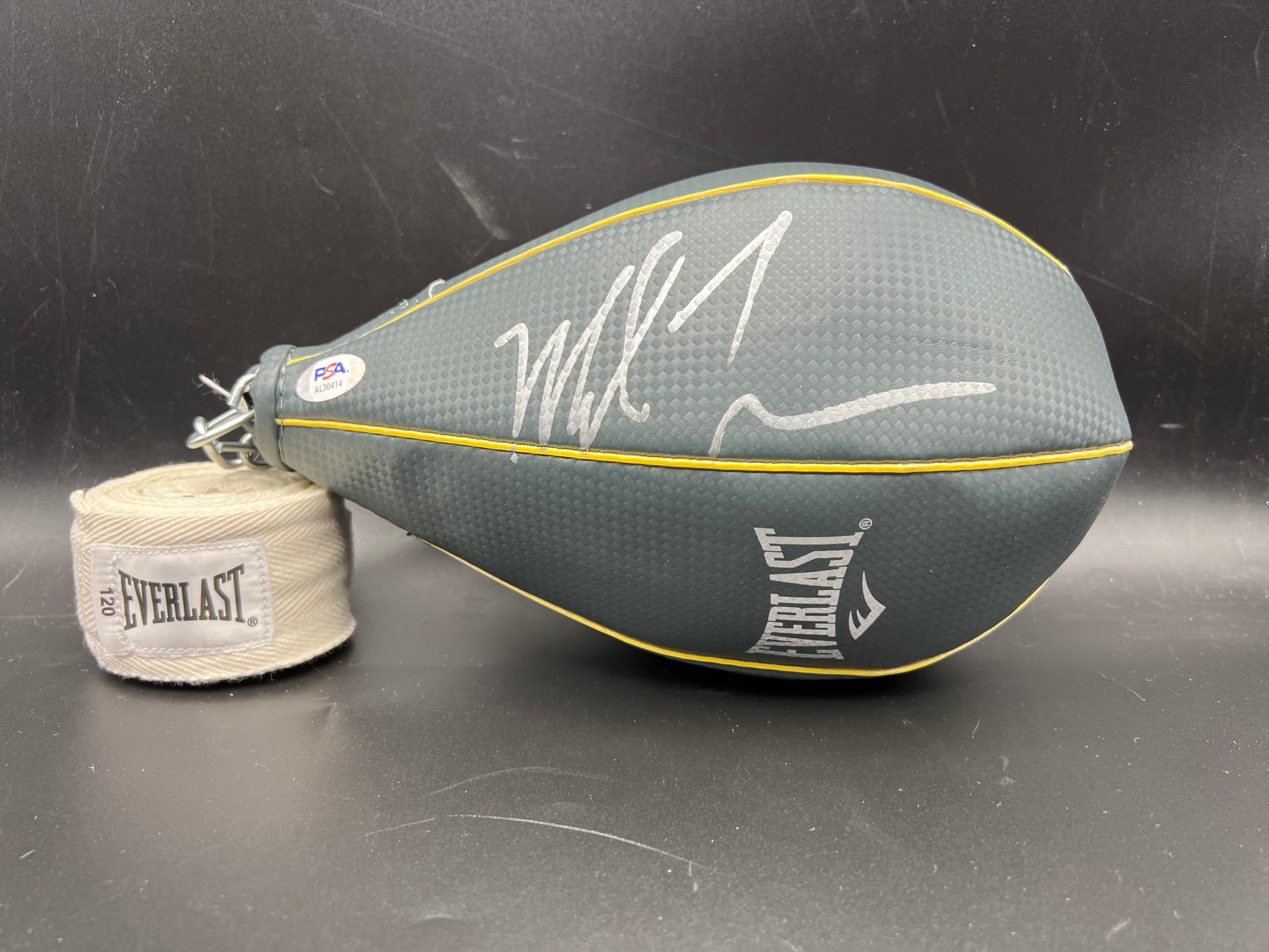 Mike Tyson signed speed bag. Psa certified. | Autographs Plus