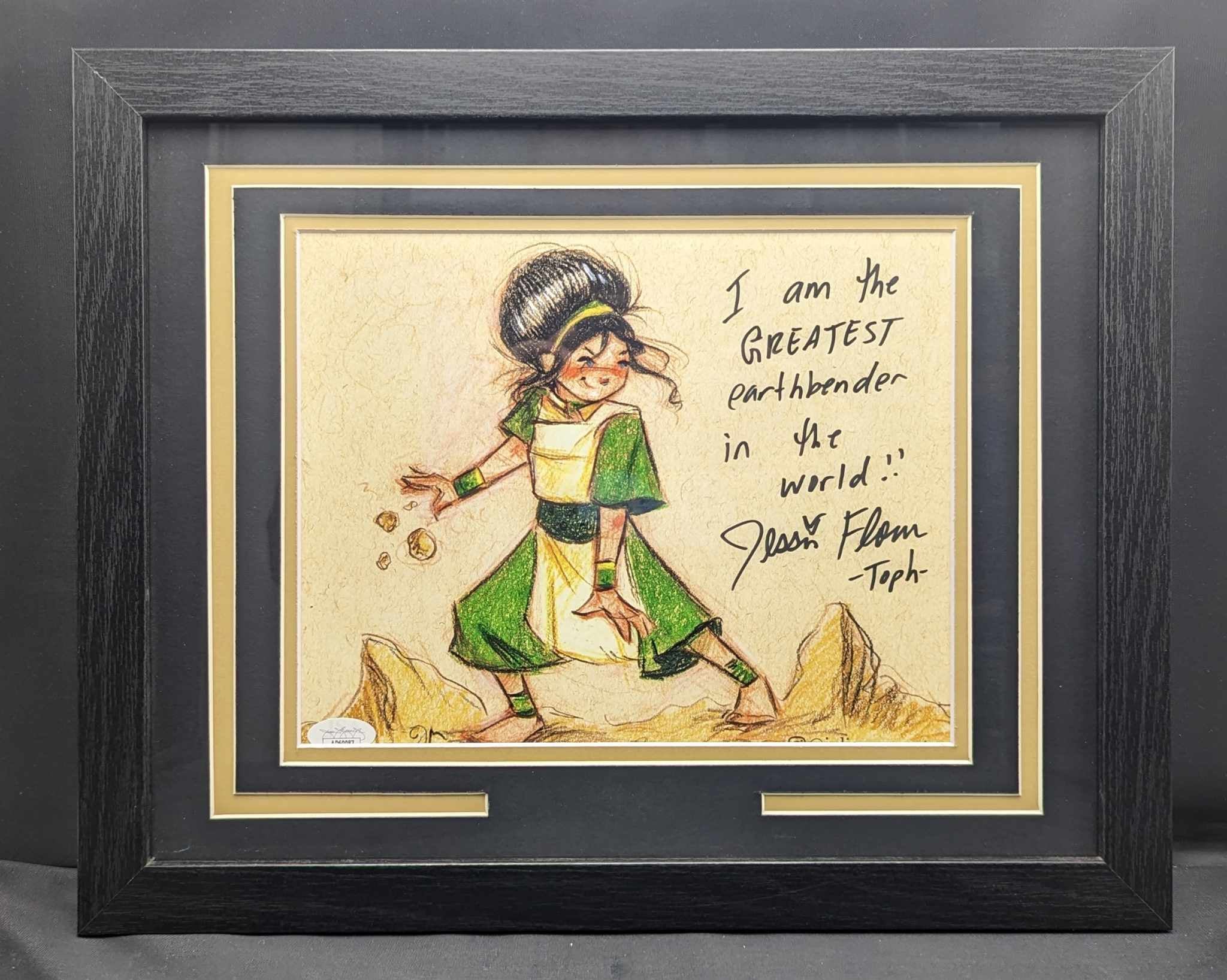 Jessie Flower signed 11x14. JSA certified. Toph Avatar | Autographs Plus