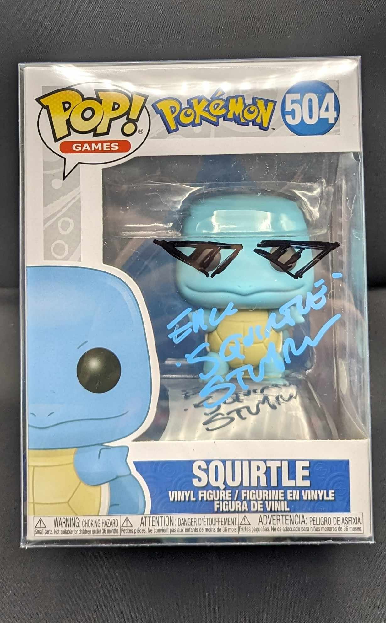 Eric Stuart signed Squirtle pop 504. JSA certified. Pokemon ...