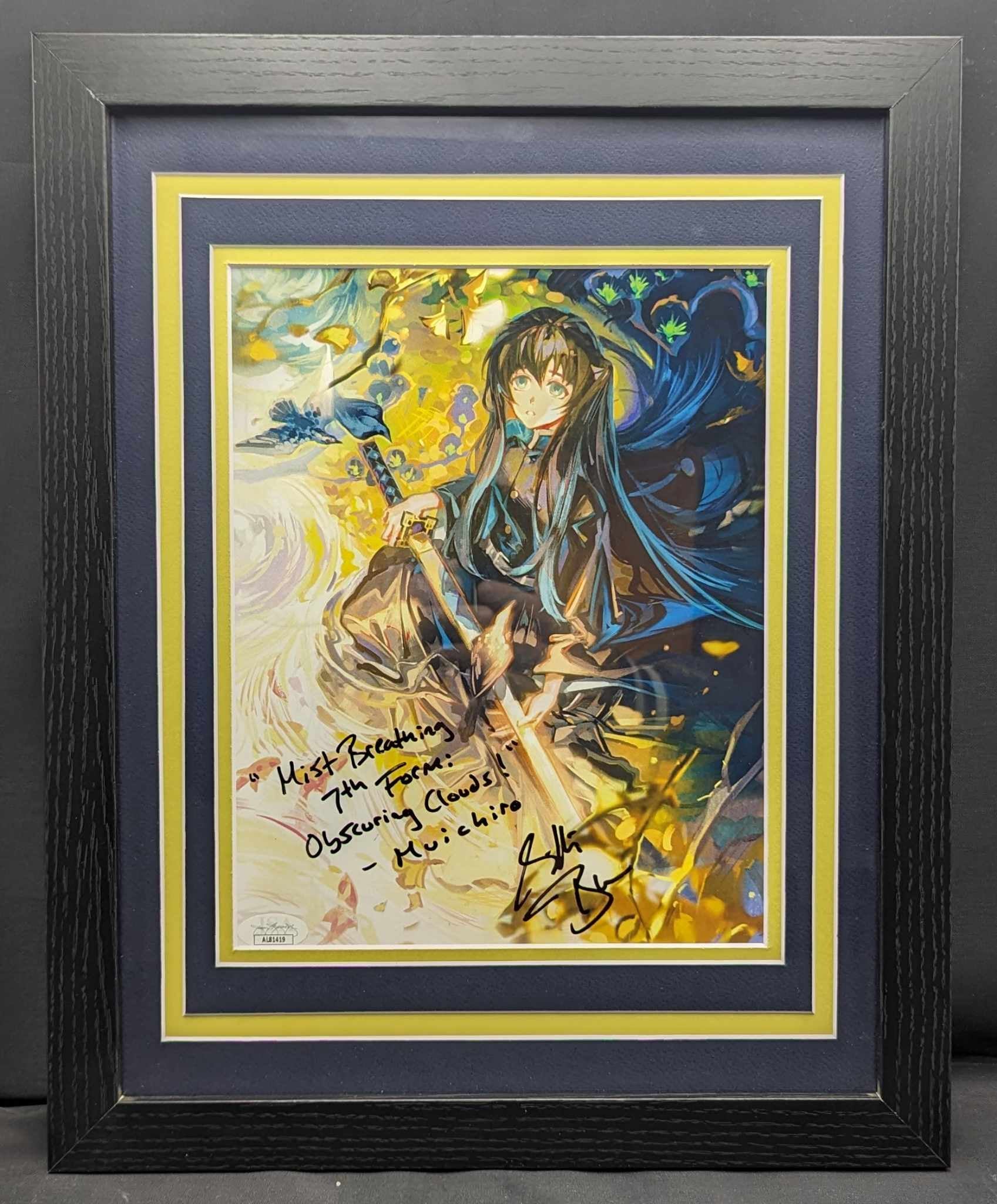 Griffin Burns signed 11x14. JSA certified. Muichiro Tokito Demon Slayer ...
