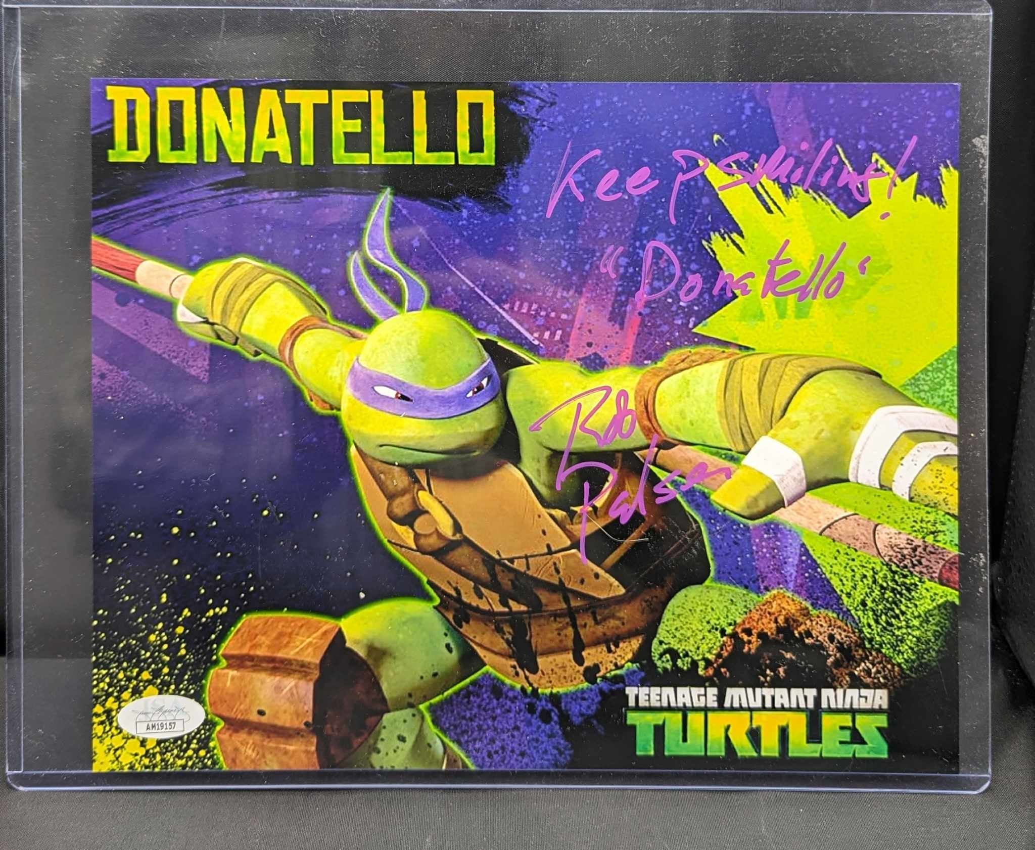 Rob Paulson signed 8x10. JSA certified. Teenage Mutant Ninja Turtles ...